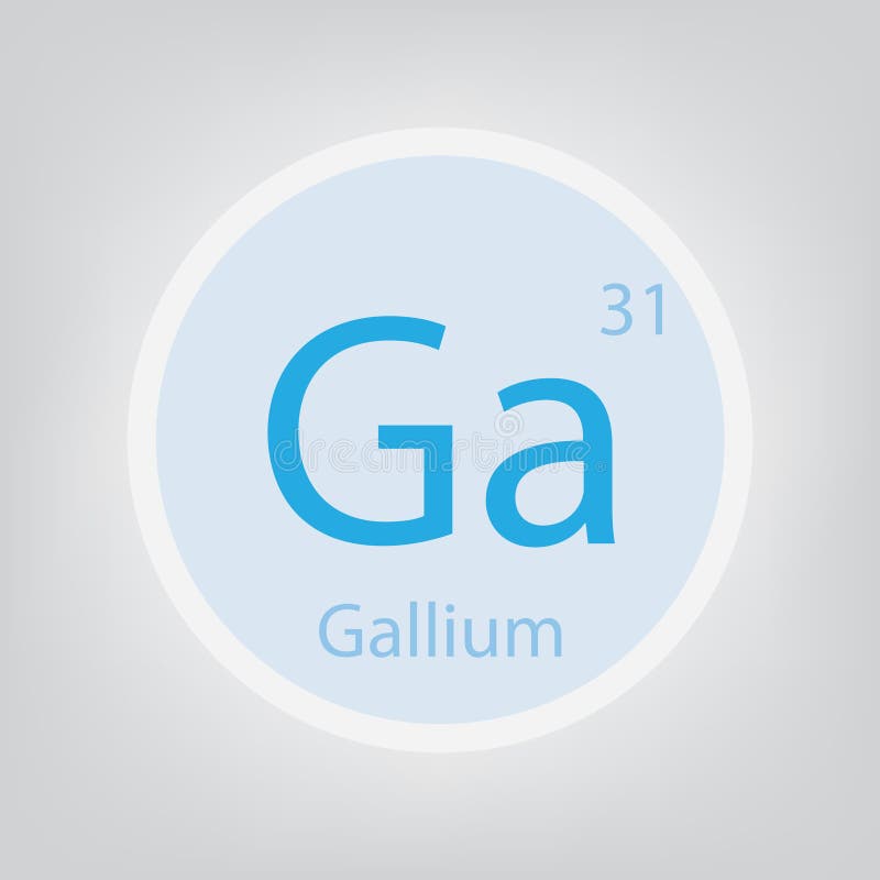 Gallium Ga Chemical Element Icon Stock Vector - Illustration of graphic ...