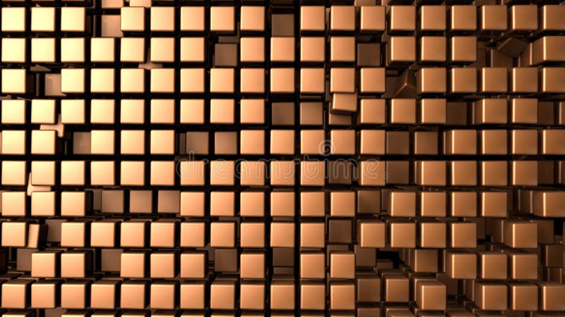 Copper cubes background stock illustration. Illustration of engineering ...