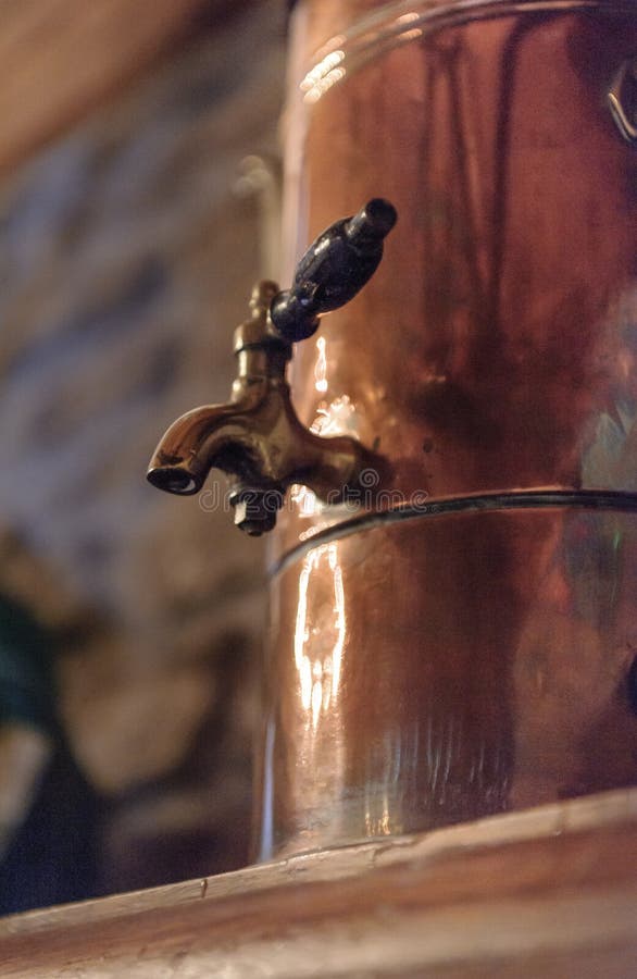 A Copper Dish - a Decorative Element in a Restaurant Stock Image ...