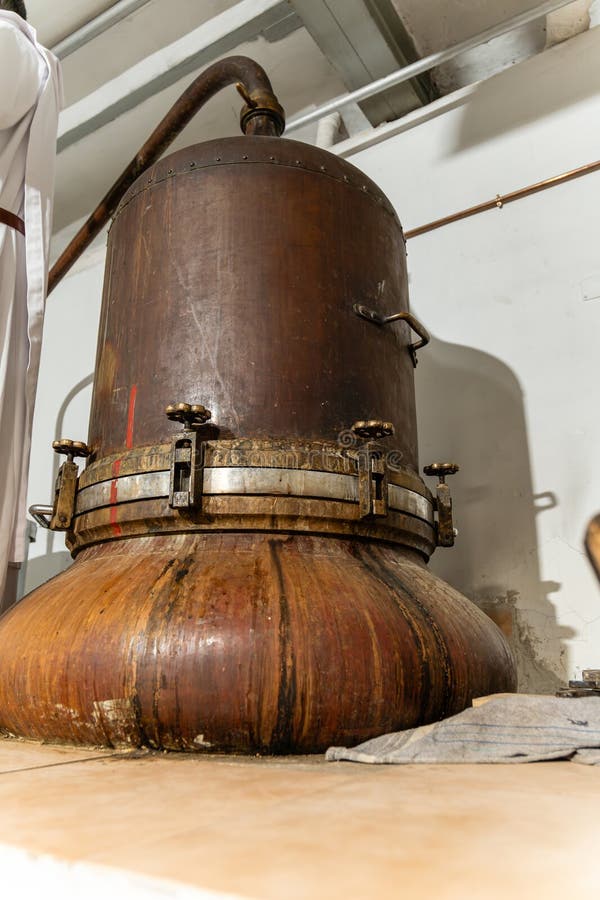Copper Distillation Alembic in Traditional Distillery Stock Photo ...
