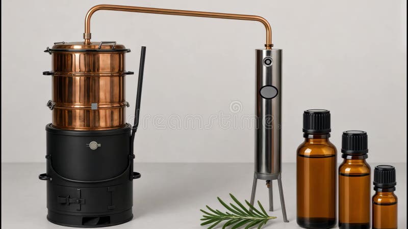 Copper Distillation Process for Essential Oil Extraction at Home in a ...