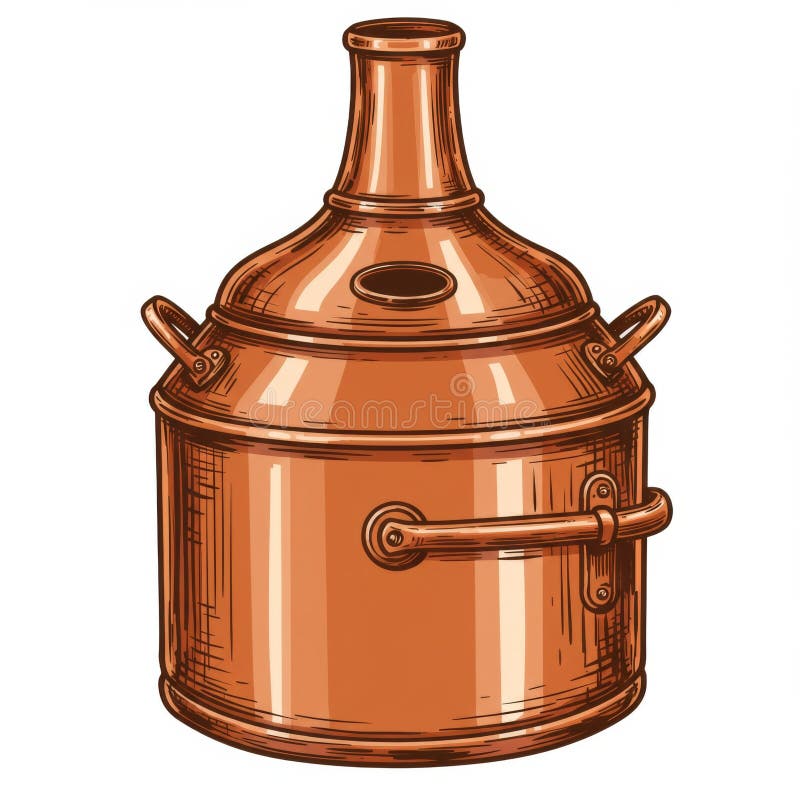 Copper Distillation Still Illustration Stock Illustration ...