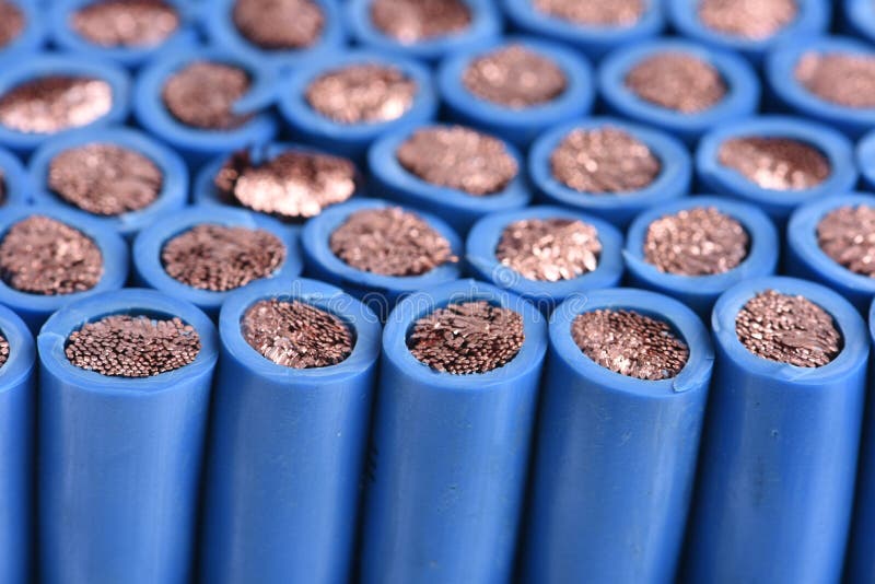 Copper electric cable stock image. Image of cord, current - 128977089