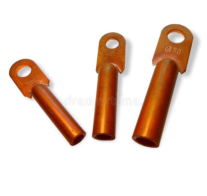Copper electric terminals stock photo. Image of environment - 6020488