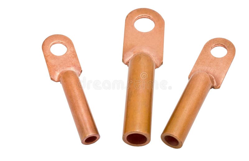 Copper electric terminals stock photo. Image of pressure - 13090758