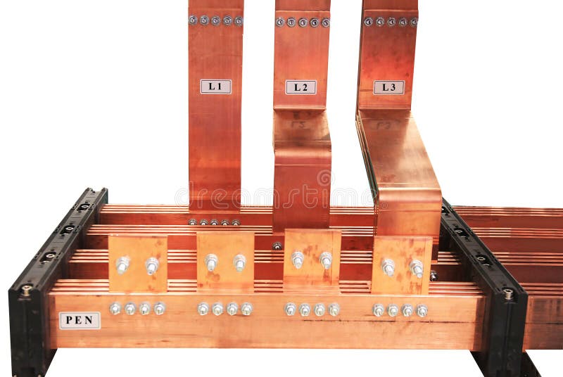 Copper electrical bus stock image. Image of component - 41509293
