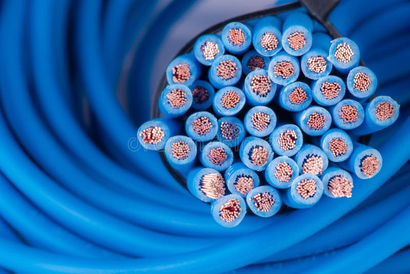 Copper Electrical Cable Wire Stock Image - Image of insulation ...