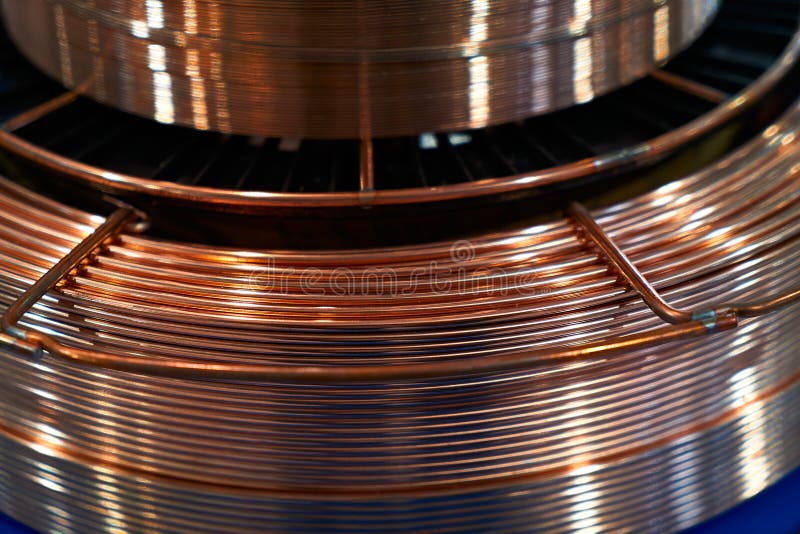 Copper Electrical Wire. Power Electrical Cable Stock Image - Image of ...
