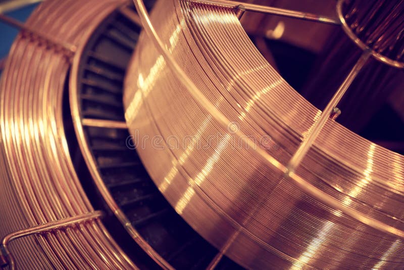 Copper Electrical Wire. Power Electrical Cable Stock Image - Image of ...