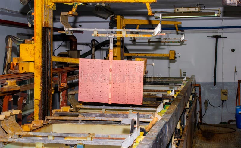 Copper Electroplating Machine for Printed Circuit Boards Stock Image ...