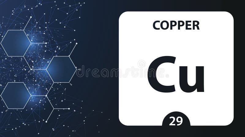 Copper 29 Element. Alkaline Earth Metals. Chemical Element of Mendeleev ...