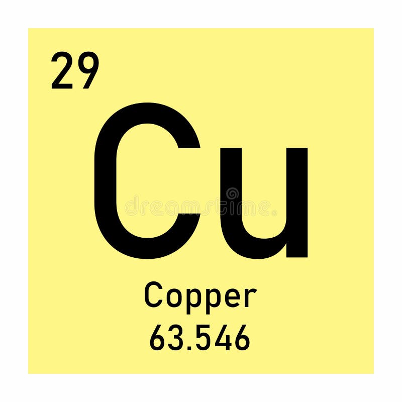 Copper Cu, Element Symbol from Periodic Table Series Stock Illustration ...