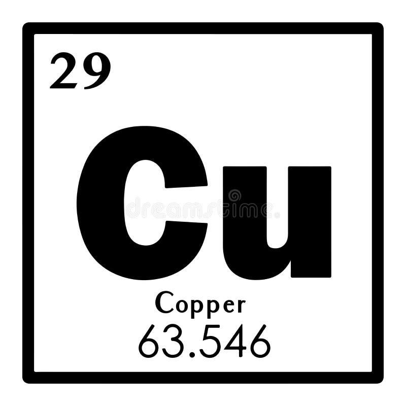 Copper Element Periodic Table Vector Illustration Stock Vector ...