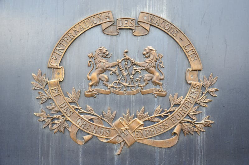 Copper emblem stock image. Image of brass, carriage, golden - 50597957