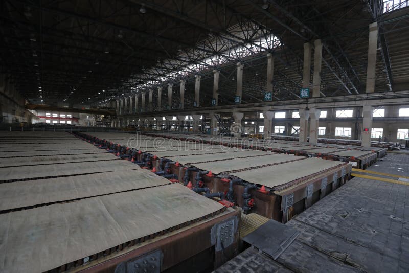 Copper Factory Drying Copper Stock Image - Image of factory, hall ...