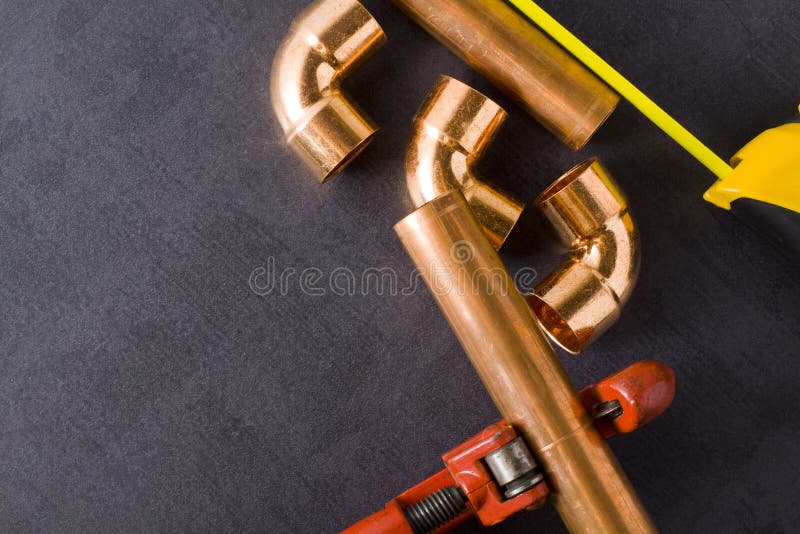 Copper fittings stock photo. Image of principal, repair - 63443788