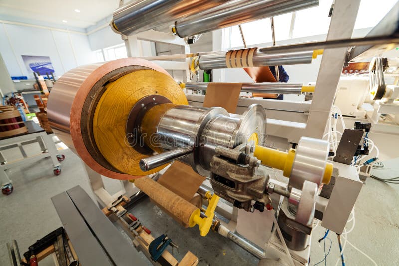Copper Foil Bending Machine Stock Photo - Image of insulator, electric ...
