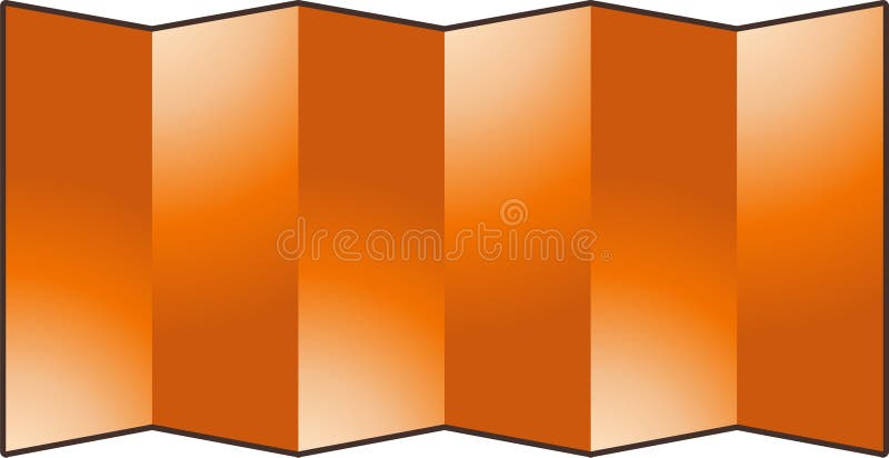 Copper folding screen stock vector. Illustration of beautiful - 198383860