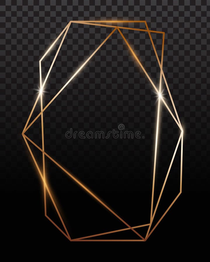 Copper Frames. Copper Geometrical Polyhedron, Art Deco Style for ...