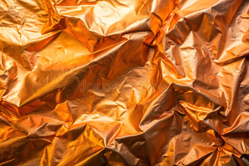Copper Gold Paper Texture with Metallic Wrapping Foil Sheet Stock ...
