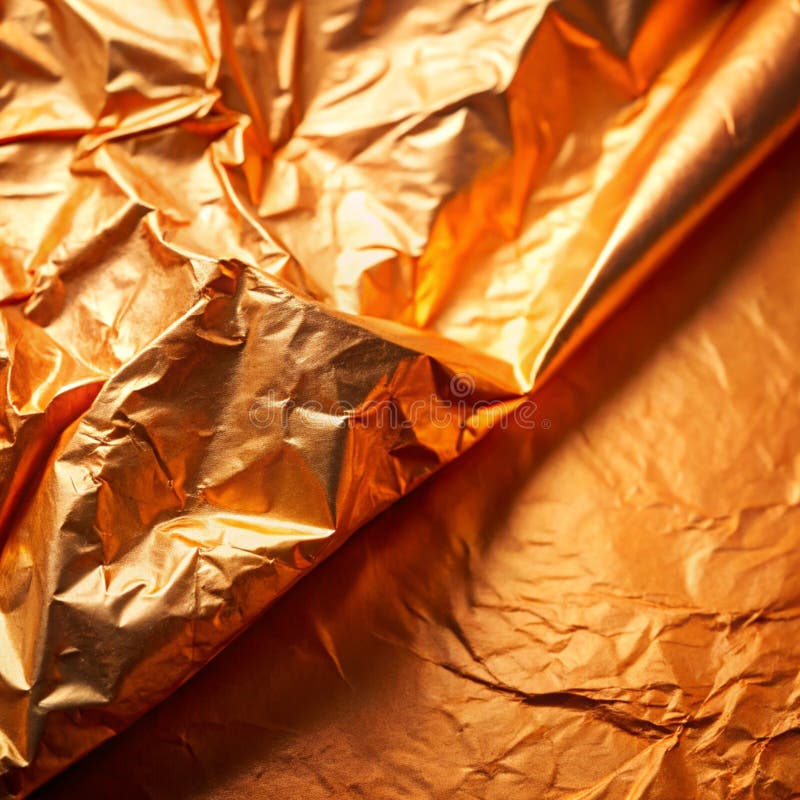Copper Gold Paper Texture with Metallic Wrapping Foil Sheet Stock ...