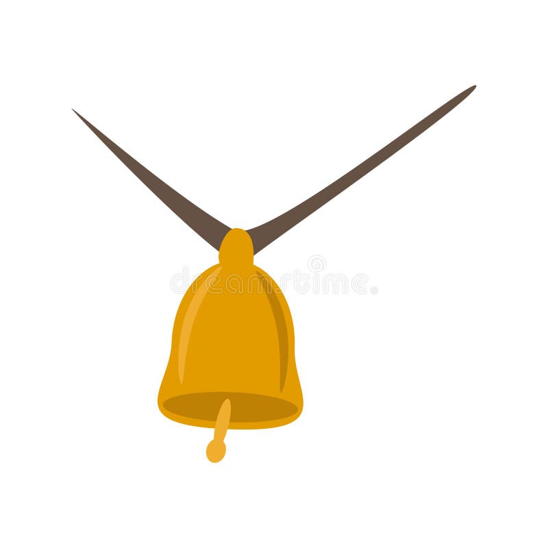 Copper, Golden Bell on a Cord Stock Vector - Illustration of bell ...