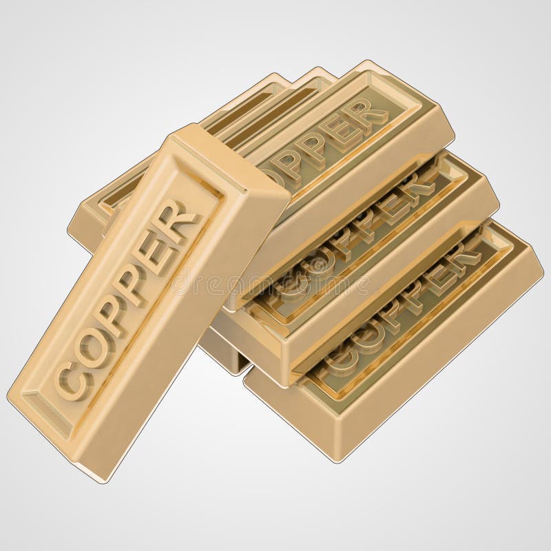 Copper Group Made from Pure Material Stock Illustration - Illustration ...