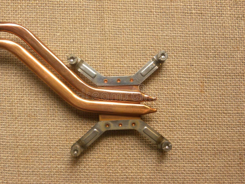 Copper heat pipe system stock image. Image of component - 186428479