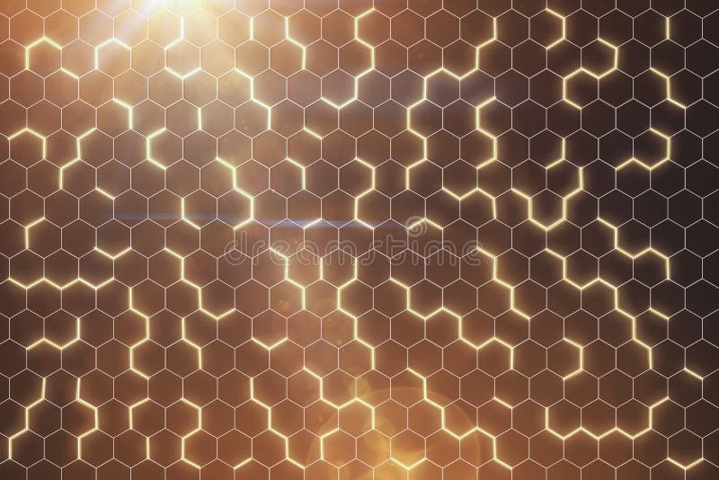 Copper Hexagonal Background Stock Illustration - Illustration of ...