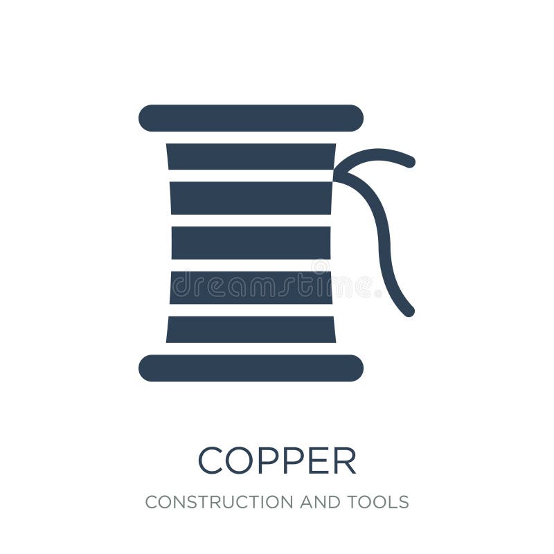 Copper Icon in Trendy Design Style. Copper Icon Isolated on White ...