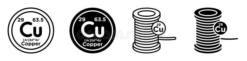 Copper icon vector stock illustration. Illustration of line - 347973366
