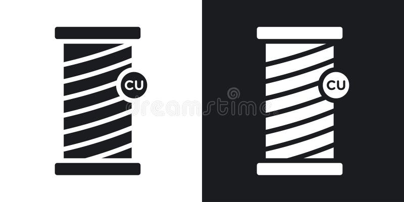 Copper icon vector stock illustration. Illustration of sign - 348262518