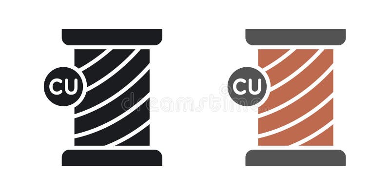 Copper icon vector stock vector. Illustration of black - 348158024