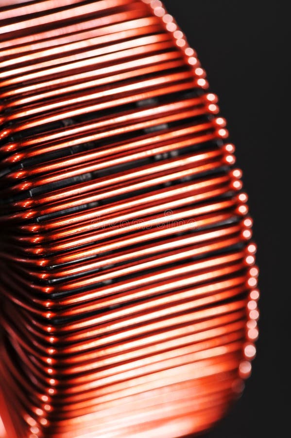Copper inductor stock image. Image of impedance, coil - 40661747
