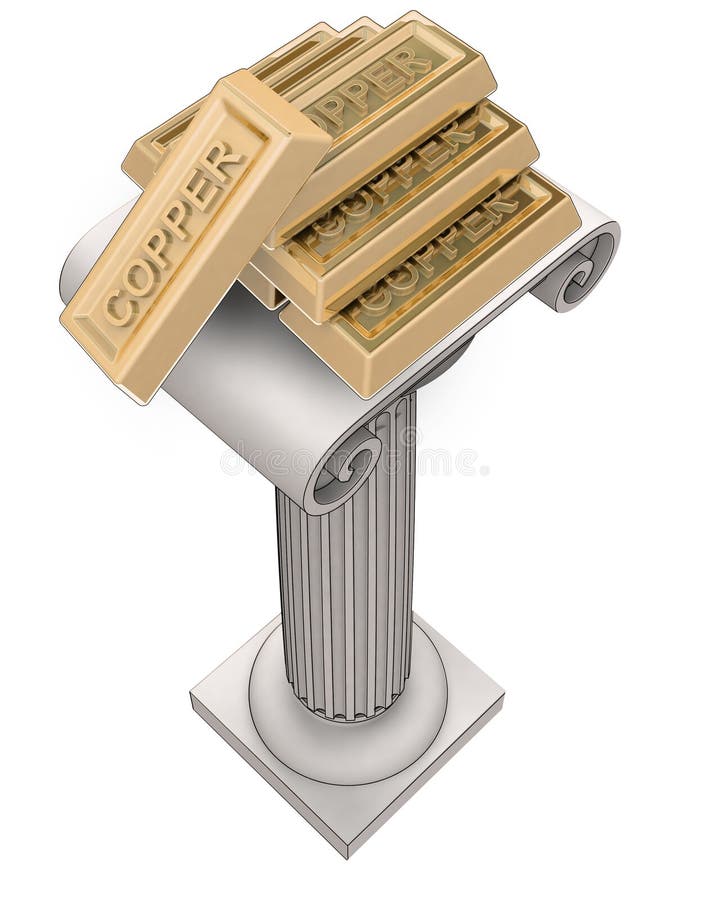 Copper Ingot Groupon Antique Column Render Stock Illustration ...