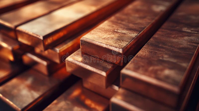 Copper ingots background stock illustration. Illustration of shine ...