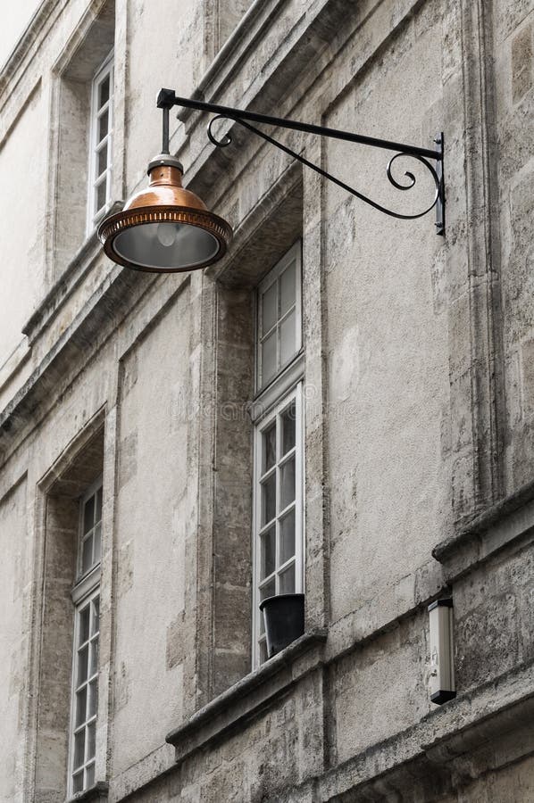 Copper Lamp Post in Bordeaux. Stock Image - Image of street, post: 38127549