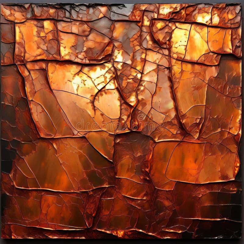 Copper Leaf Abstract Painting Abstract Paintings Featuring Copp Stock ...