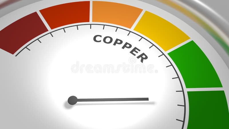 Copper Level Abstract Scale. Food Value Measuring. 3D Render Stock ...