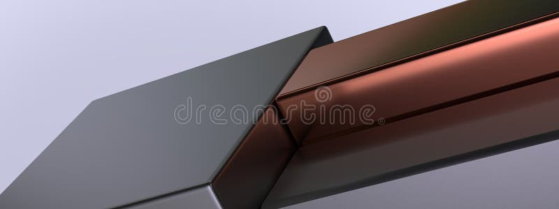 Copper Linear Box Metallic Elegant Modern 3D Rendering Image Background ...