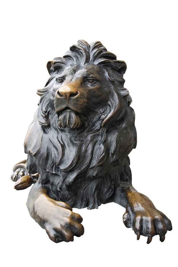 Copper lion statue stock photo. Image of copper, mouth - 14901190