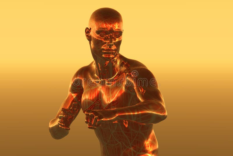 Copper man stock illustration. Illustration of banners - 951134