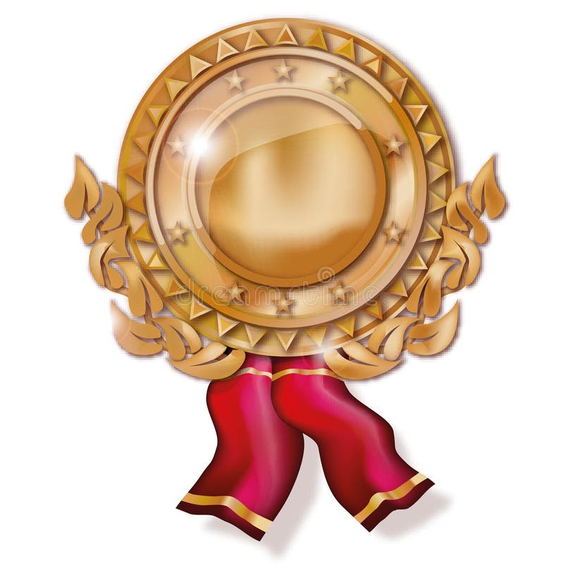 Copper medal stock vector. Illustration of isolated, marketing - 38743780