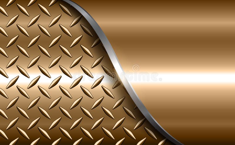Copper Metal Background, 3D Elegant Shiny Metallic Stock Vector ...