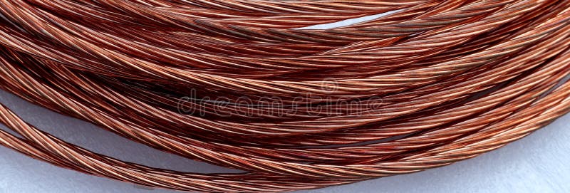 Copper Metal Background Texture. Copper Wire Stock Photo - Image of ...