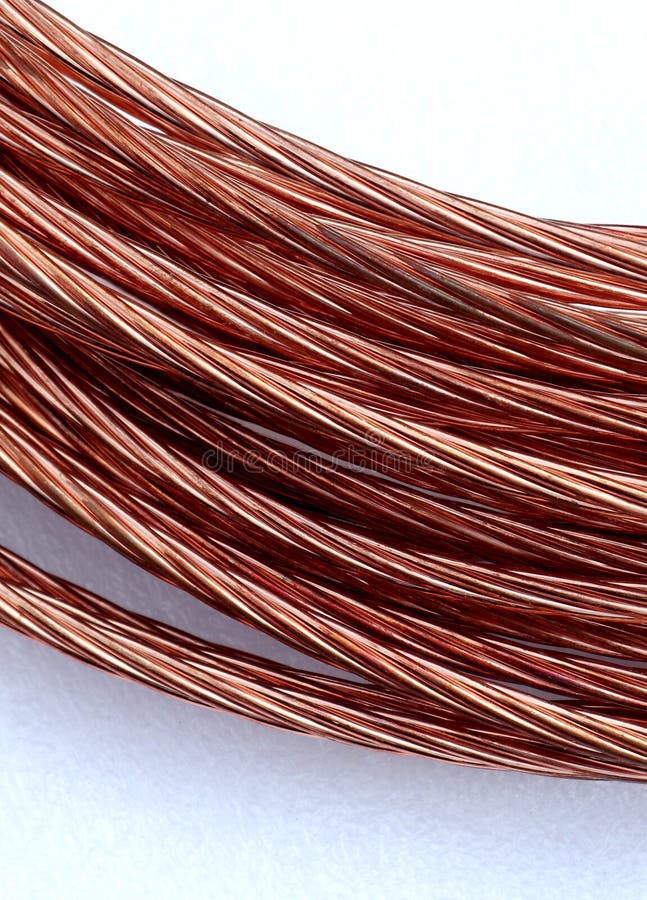 Copper Metal Background Texture. Copper Wire Stock Photo - Image of ...