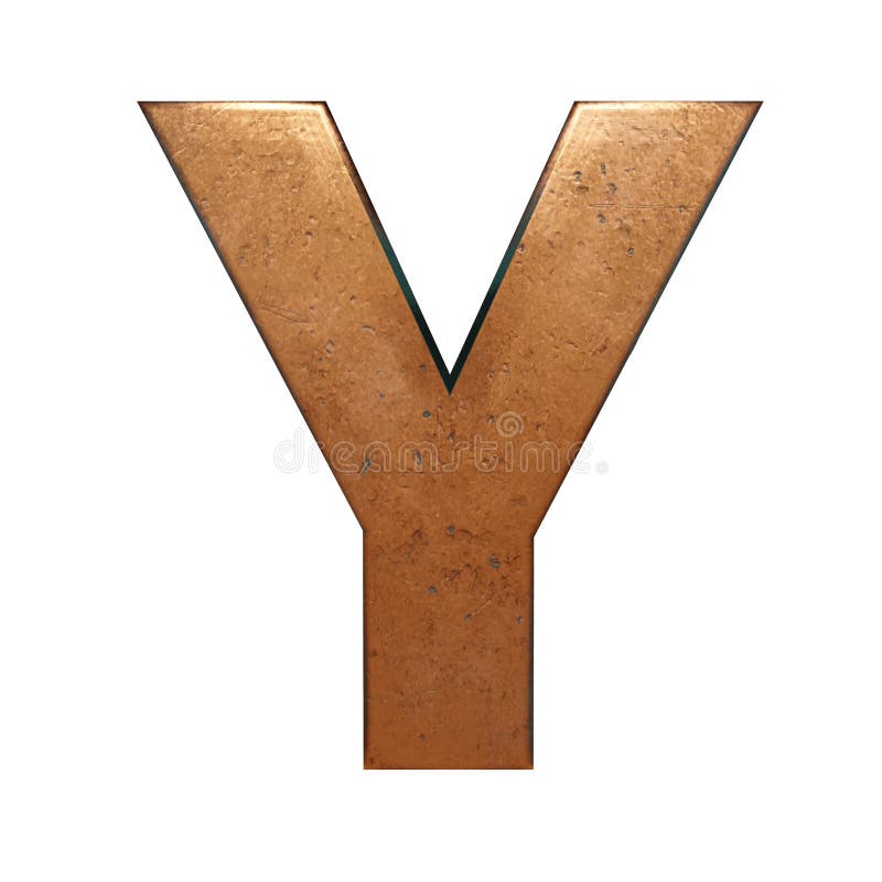 Copper metal letter stock illustration. Illustration of decoration ...