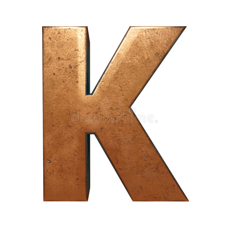 Copper metal letter stock illustration. Illustration of grunge - 159341864