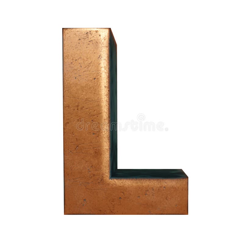 Copper metal letter stock illustration. Illustration of letters - 159341667