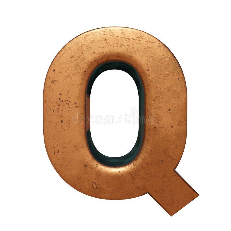 Copper metal letter stock illustration. Illustration of isolated ...
